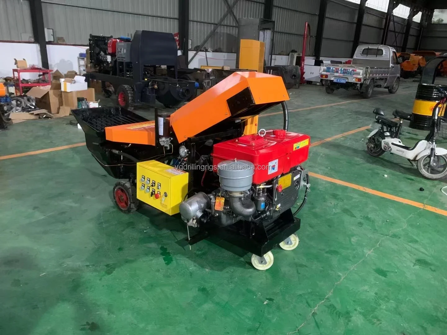 High Pressure Concrete Pump Car Grouting Pump Type Wet Spray Machine ...