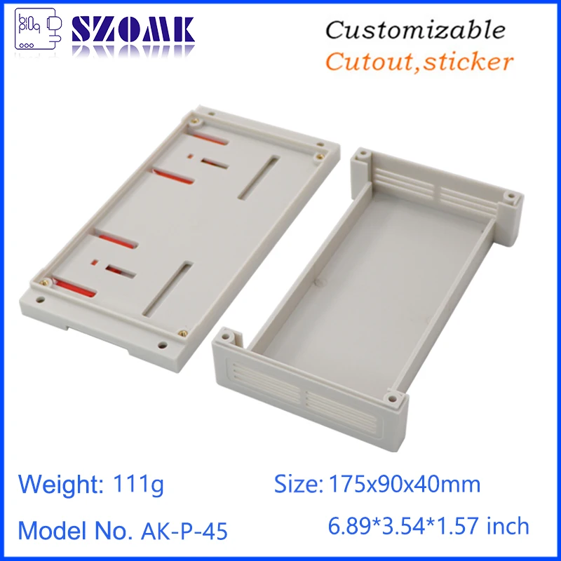 SZOMK Plastic Enclosure AK-P-45 for Din Rail Power Supply