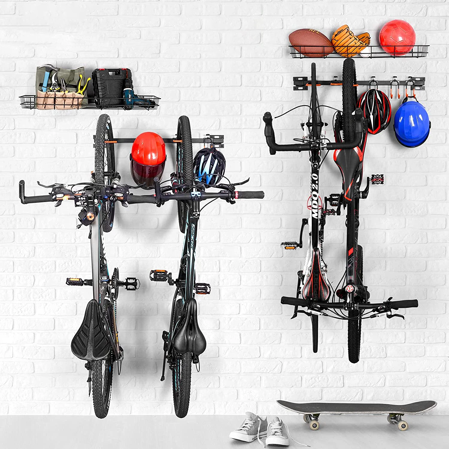 Heavy Duty Wall Mounted Bike Rack Stand Space Saving Bike Vehicle Rack ...