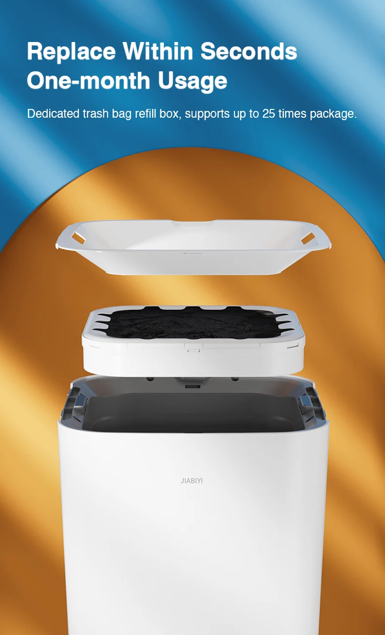 Automatic Self Package Seal Change Lidless Smart Trash Can Hands Free ...