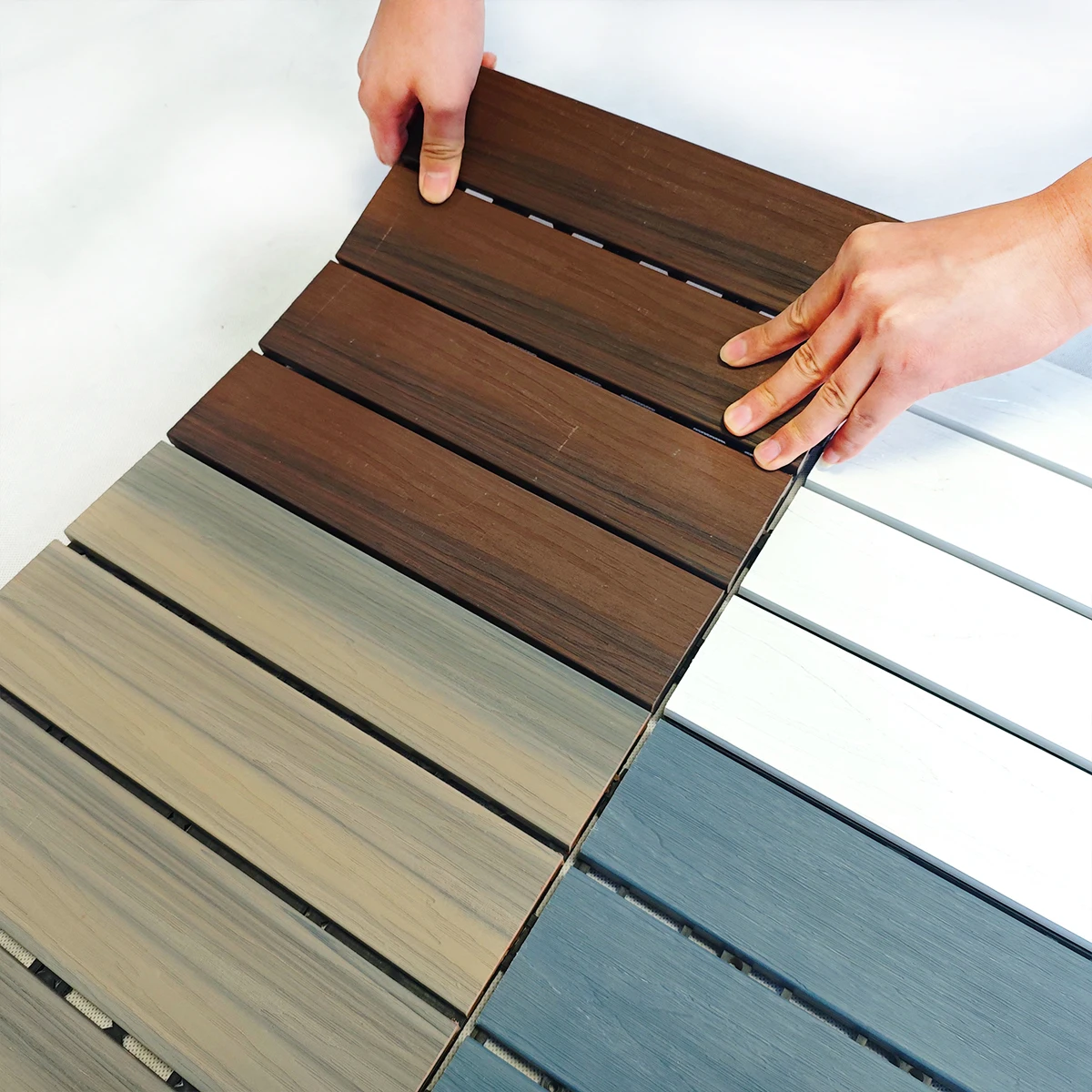 Fashion Garden Decoration Wpc Diy Decking Tiles 300*300mm Outdoor ...