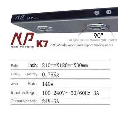 Noopsyche K7 Pro Mini Coral Light - APP Control for Tanks