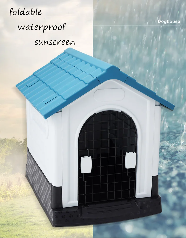 Disassembled Waterproof Ventilated Plastic Dog House Outdoor Kennel ...