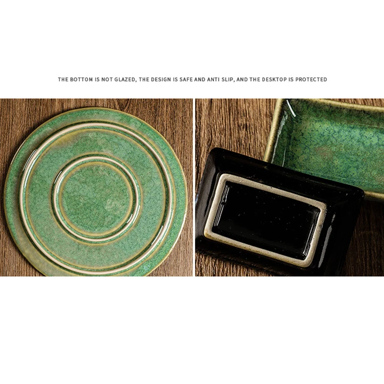 Stoneware Dinner Set Food Sample Ceramic Plates Household Dish Custom ...