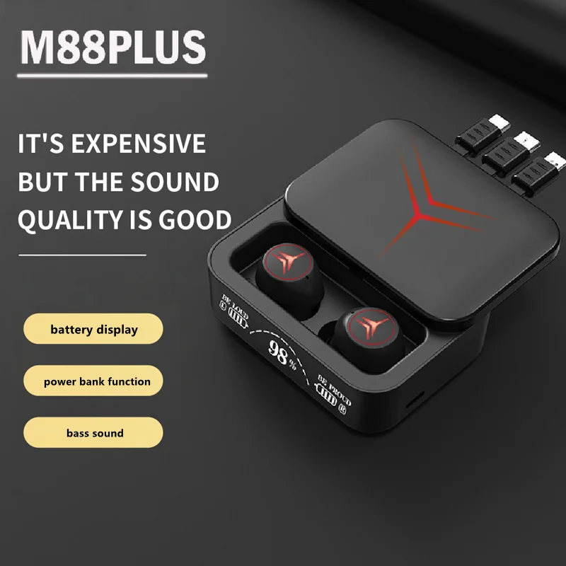 M88 Plus TWS Earbuds - High Quality Noise Cancelling Gaming