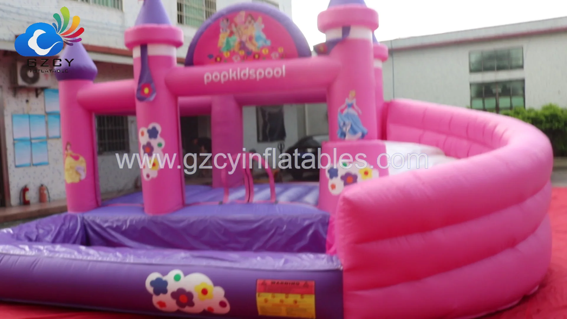 Inflatable Water Slide With Big Water Pool Bouncy Castle Slip Slide For ...