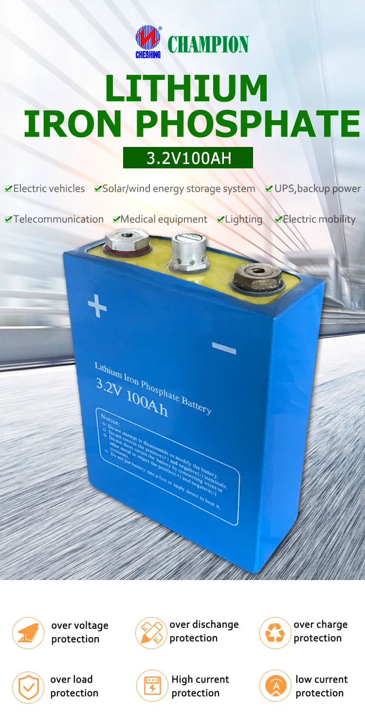 Batterie Solaire Lithium Rechargeable 3.2v100ah Li-ion Lithium Ion ...