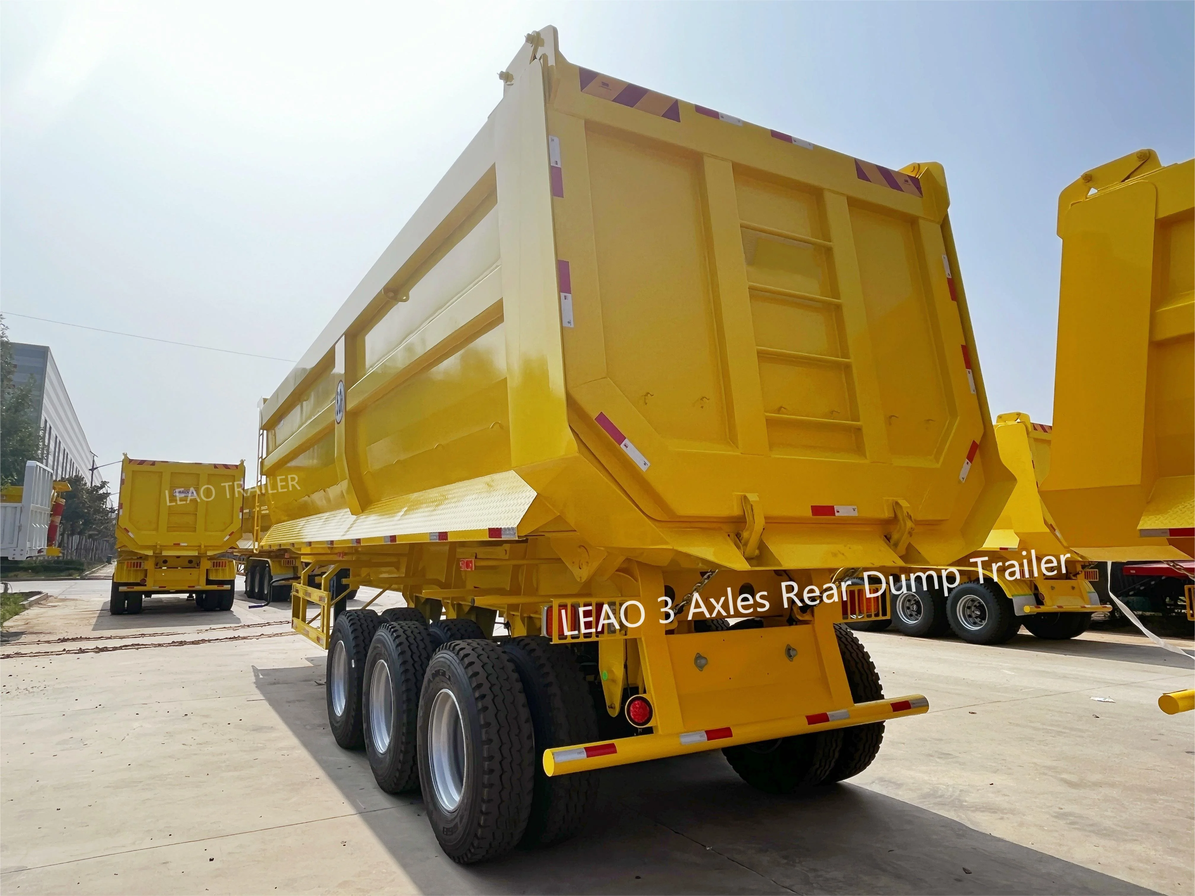 Front Axle Lift 4/5/6 Axle Rear Dump Semi Trailer 40-100 Ton Cargo Dump ...