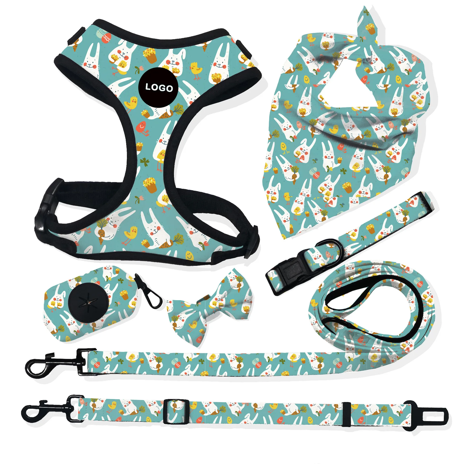 WELLGO Custom Soft Comfortable Padded Neoprene Dog Harness Sublimation ...