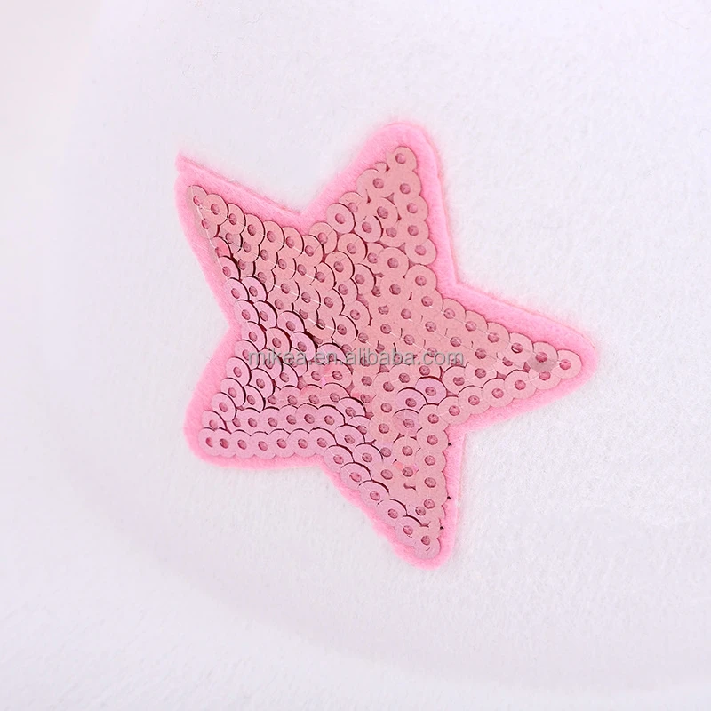 Party Carnival Felt Princess Hat With Pink Sequin Five Star Felt White ...