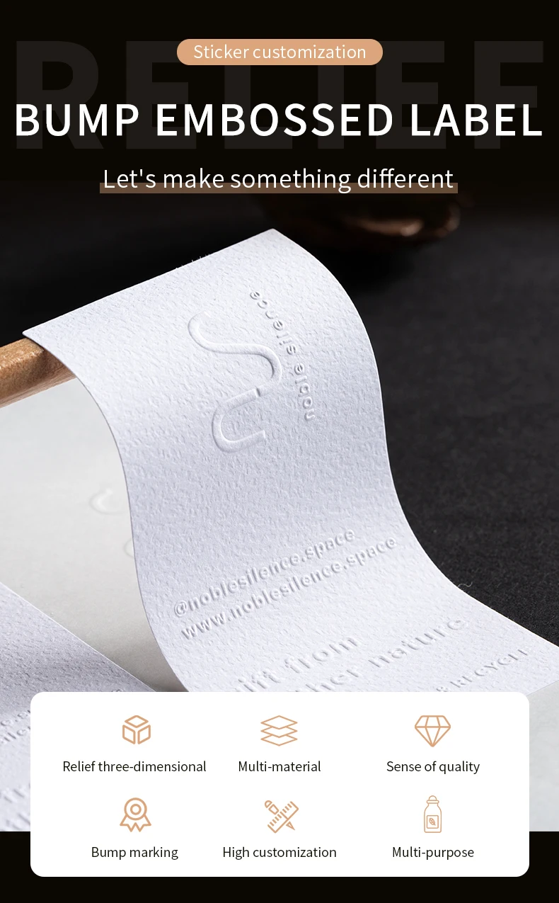 Custom Luxury Scented Printing Matte Embossed Logo Sticker Labels For ...