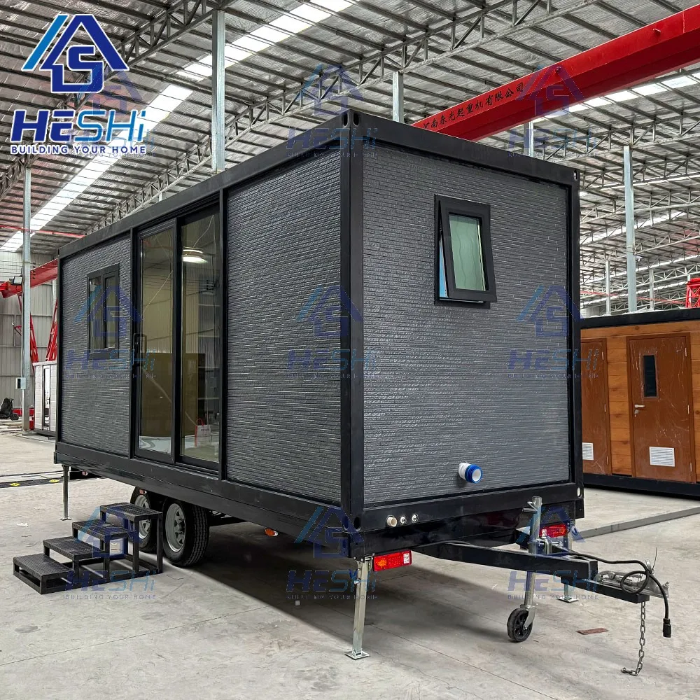 Cheap Trailer Container Prefabricated Tiny House on Wheel Light Steel ...