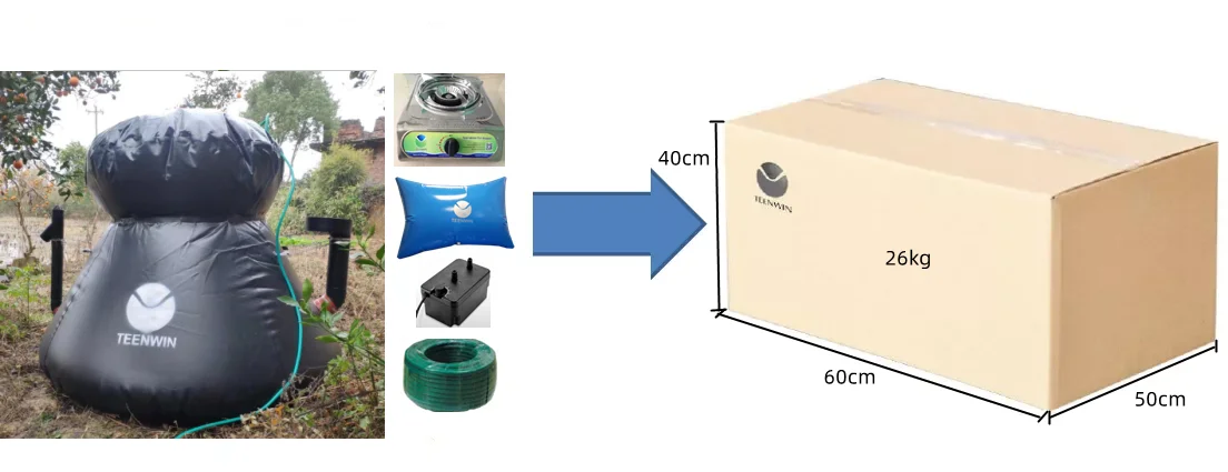 Home Biogas Plant Digester - Teenwin PVC Biogas System