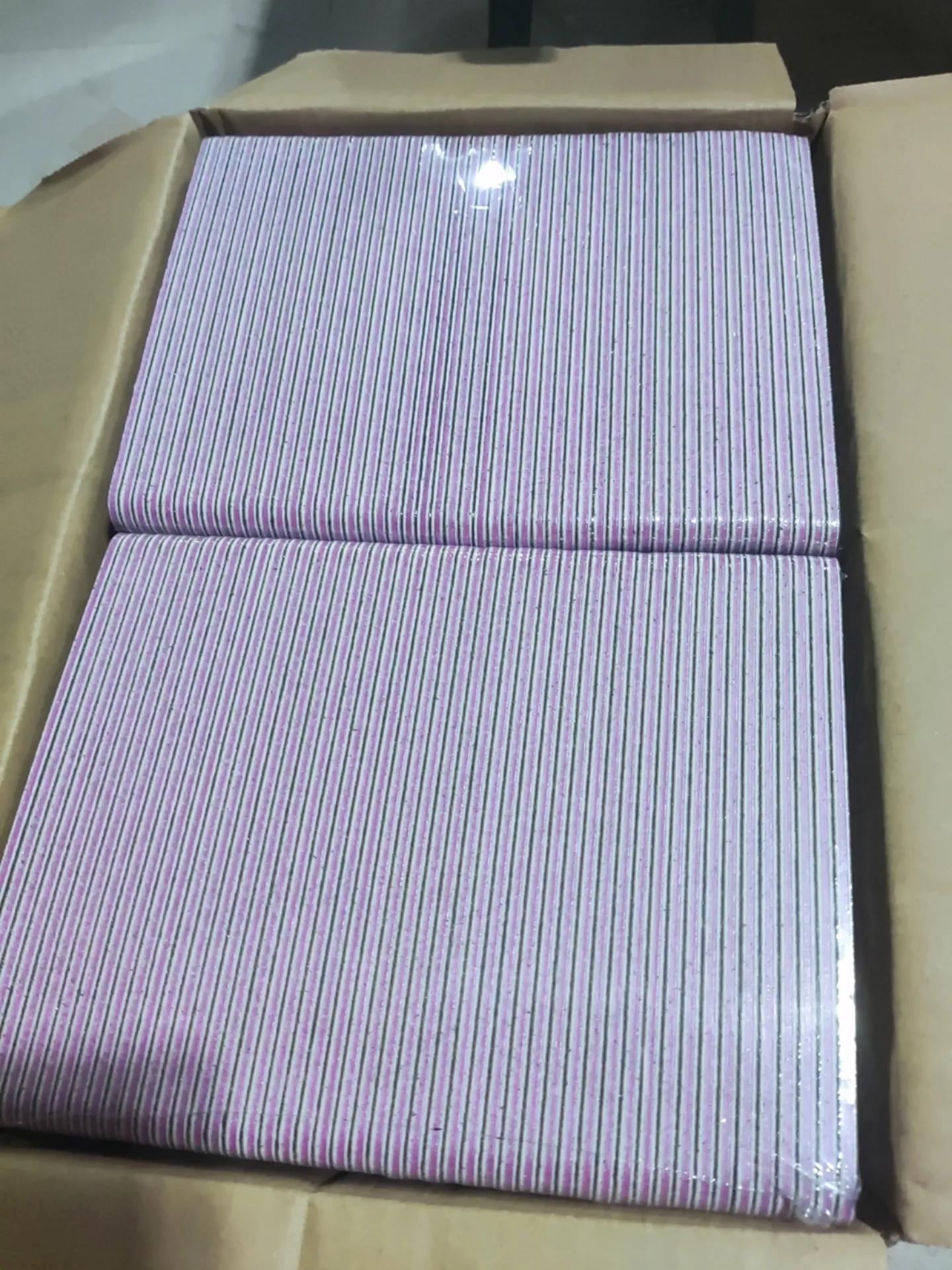 Wholesale Rectangle Square Customized Zebra Nail File Wide Gray Nail ...