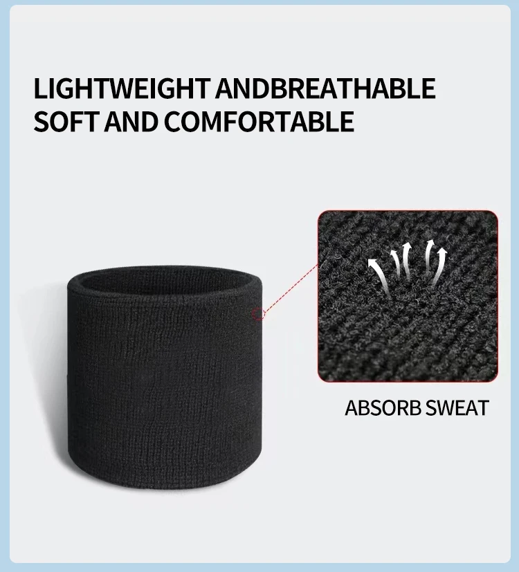 Custom Logo Wrist Sweatbands - High Elasticity & Comfort