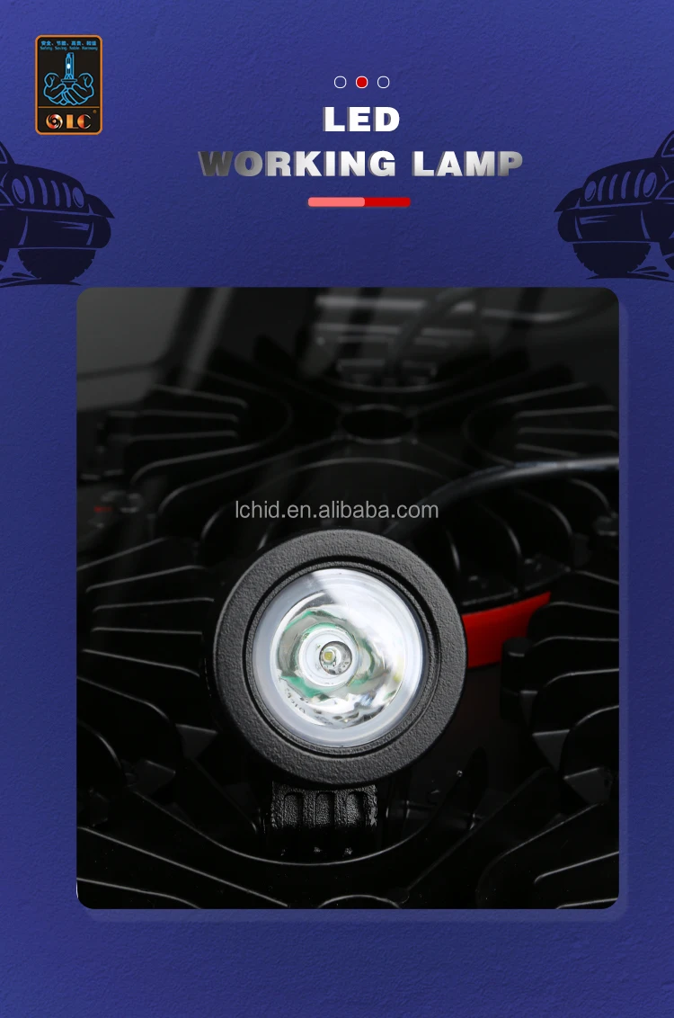 Liancheng Car Part 10w 2inch 12v 24v Round Led Working Light Spot Beam 1000lm Led for Offroad 4* ...