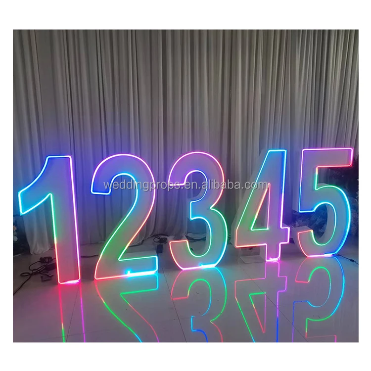 4ft Giant Large Electronic Signs Party Decoration Led RGB Big Marquee ...