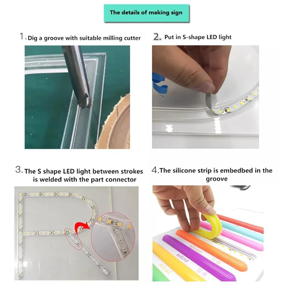 Neon Led Plastic Mounting Clips for Silicone Neon Rope Light