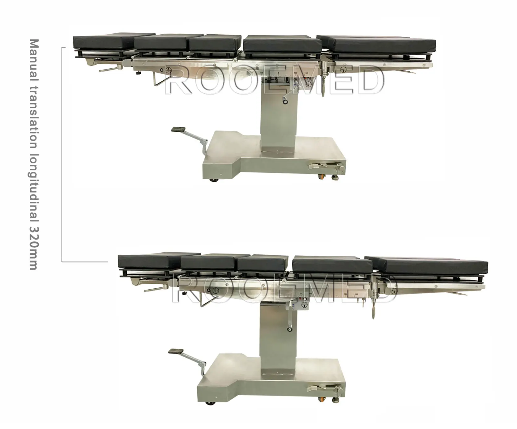 T-base Radiolucent Manual Hydraulic Operating Table With Hand Cranks ...