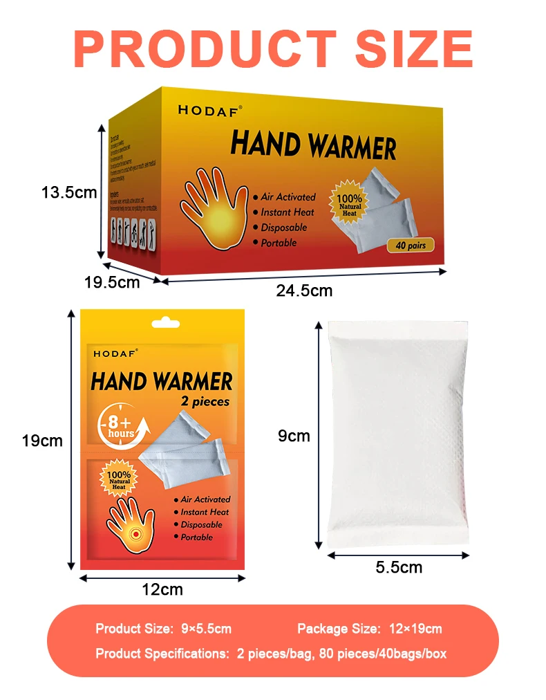 Ce Iso Msds Air Activated Disposable Hand Warmers Instant Hot Hands ...