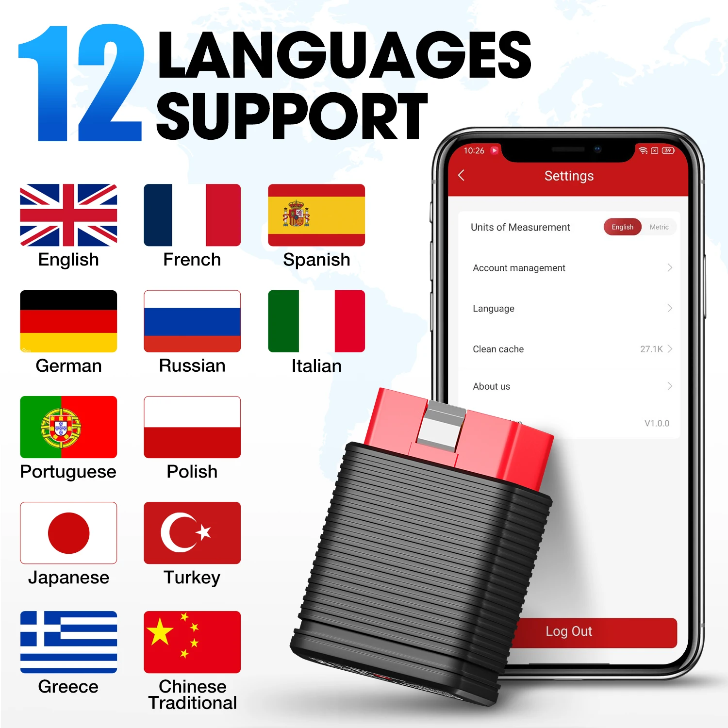 Ediag Mini Pk Mucar BT200 - Obd 2 Car Diagnostic Tool