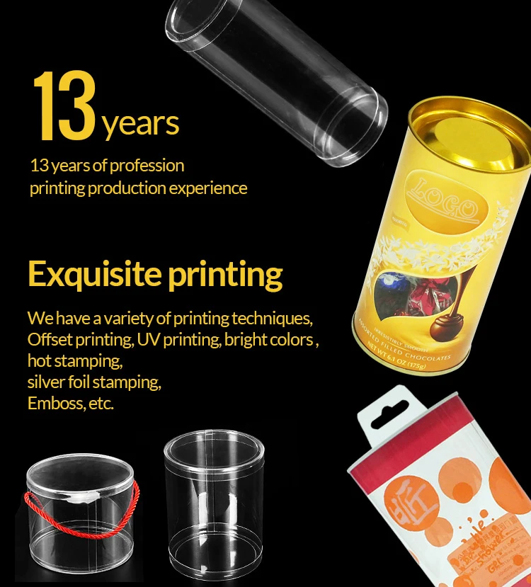 Custom Plastic Cylinder Boxes - Durable & Clear Packaging