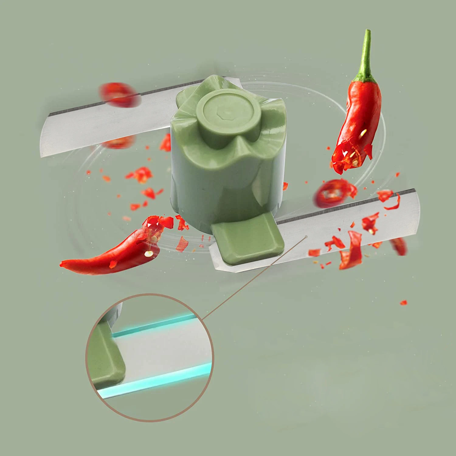 Stainless Steel Vegetable Pull Chop Chopper Blade