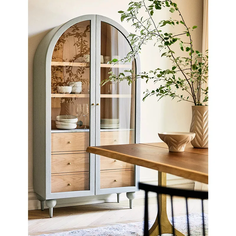 Blue Arched Buffet Sideboard - Stylish Storage Solution