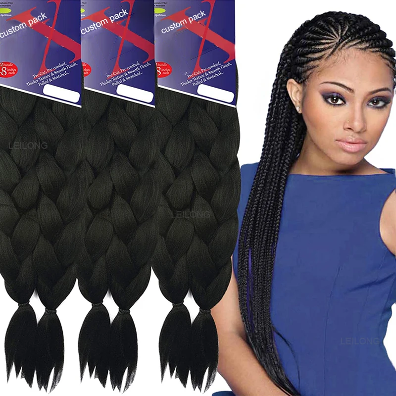 Pre-stretched Yaki Texture Braiding Hair - 2 Bundles, 48inch, Oem
