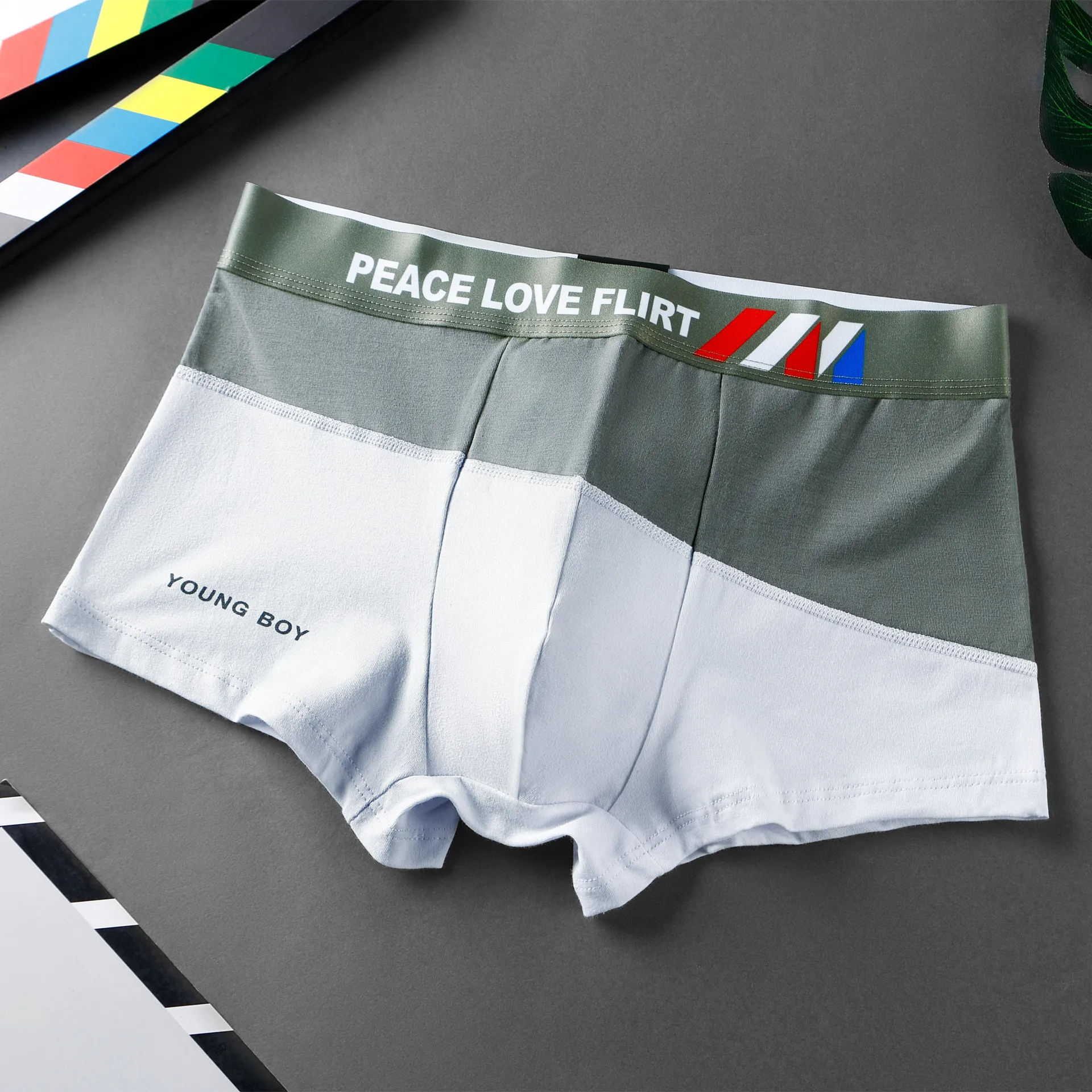 Factory High Quality Custom Logo Underwear Men Cotton Soft Boxers ...