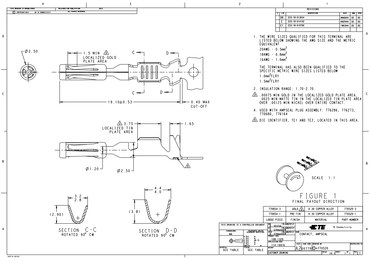 原装和新款AMP 770520-3 TE端子连接器待售| Alibaba.com
