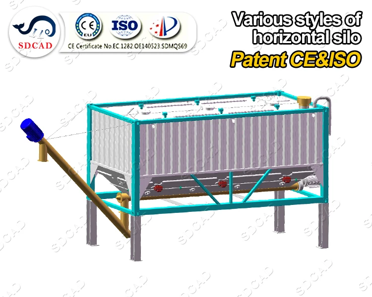 Sdcad Customized 4mm Q235b Cmc Mobile Container Horizontal Cement Silo ...