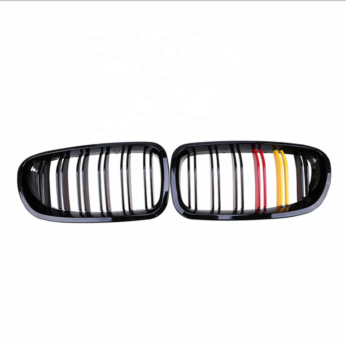 Red Yellow Double Slat Front Grilles for 2010-2016 BMW 5 Series F10 F18 ...