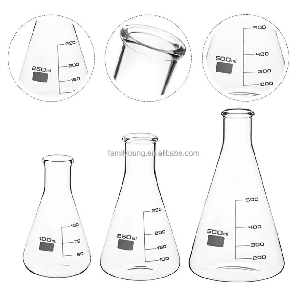 Erlenmeyer Flask - High Borosilicate Glass for Lab Experiments