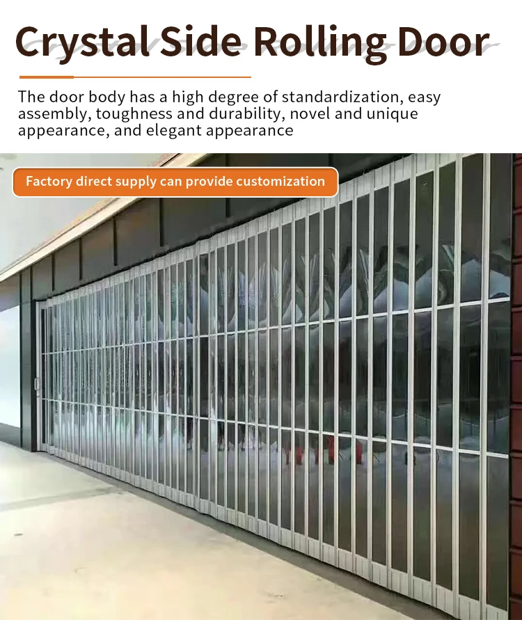 Sliding Polycarbonate Crystal Folding Door/crystal Folding Shutter Door ...