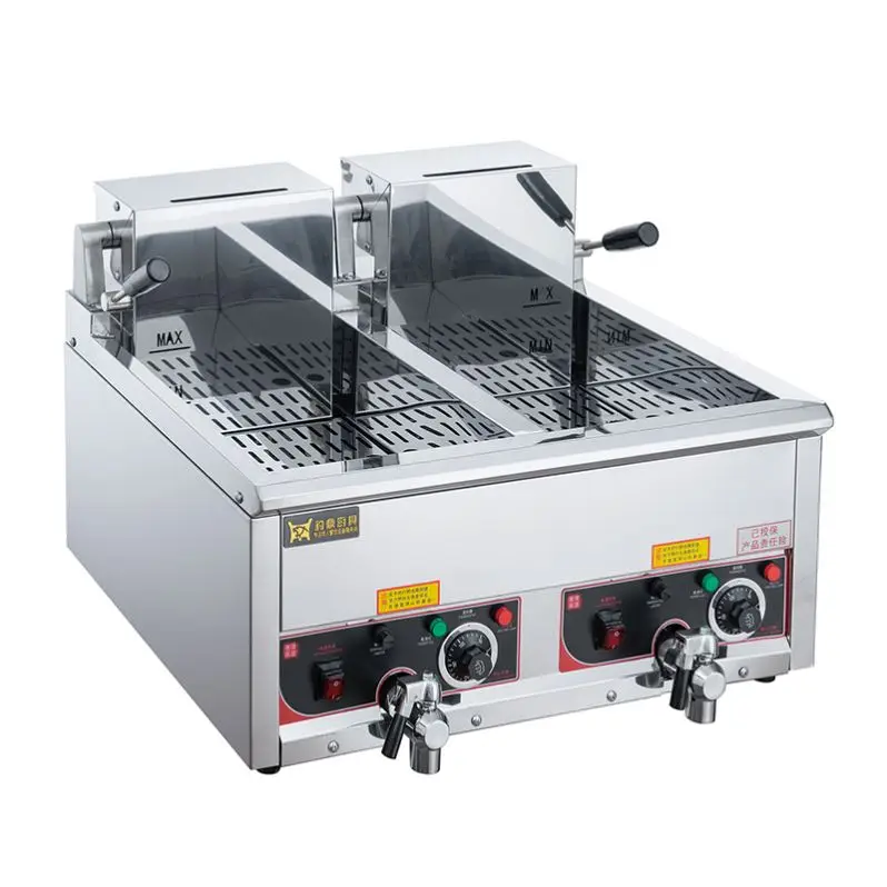 Commercial Industrial Table Top Three Tank Deep Electric Fryer Potato ...
