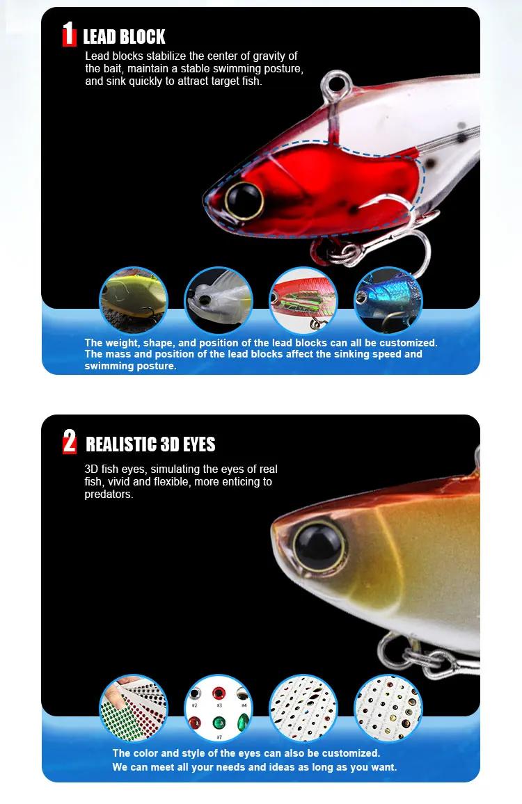 Custom Vibration Fish Bait - Epoxy Resin Fishing Jig Lure