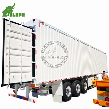 40ft Box Truck 6 Axles Tipper Trailer Dump Box Semi Trailer Box For ...