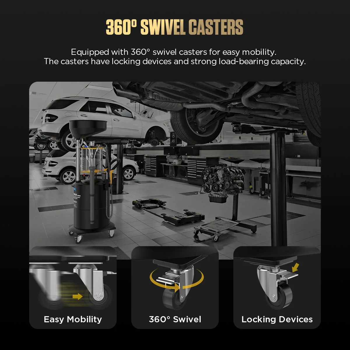 AUTOOL OD720 - Efficient Oil Drain Machine for 70L Tanks