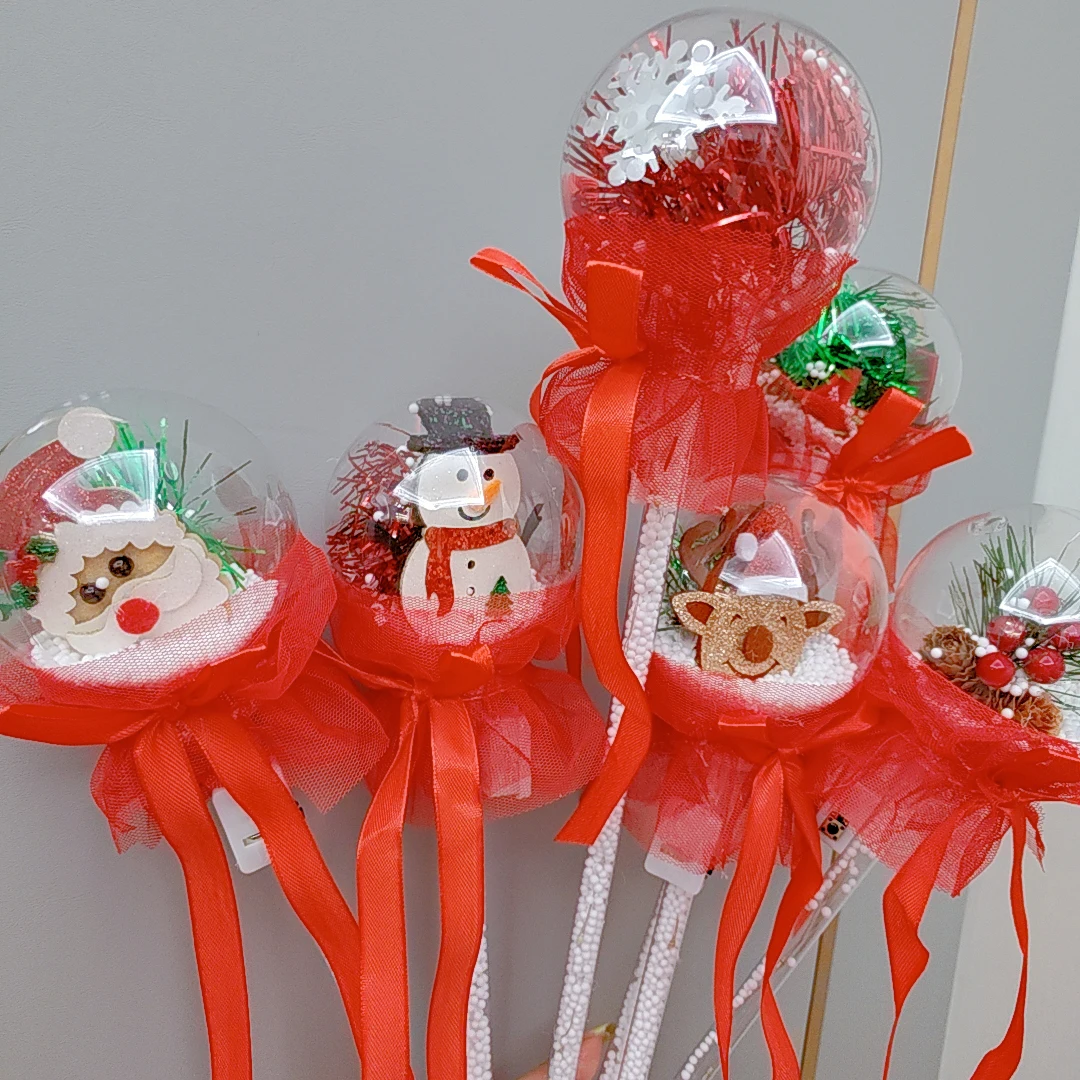 Wholesale Christmas Bobo Balloon Colorful Light up Transparent Bobo ...