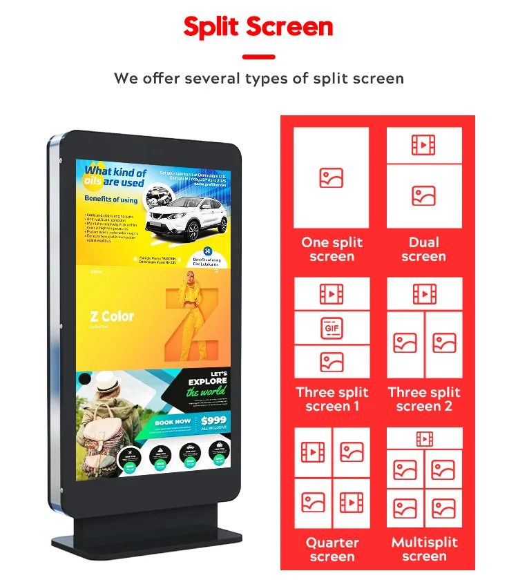 Dual-screen Advertising Kiosk - Modern & Versatile Display