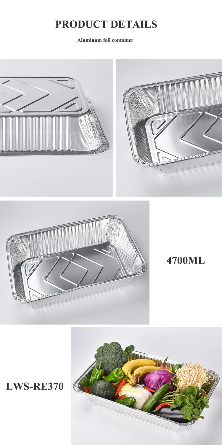 4900ml Disposable Fast Food Plate Aluminum Foil Bbq Tray With Clear Lid - Buy Foil Tray With ...