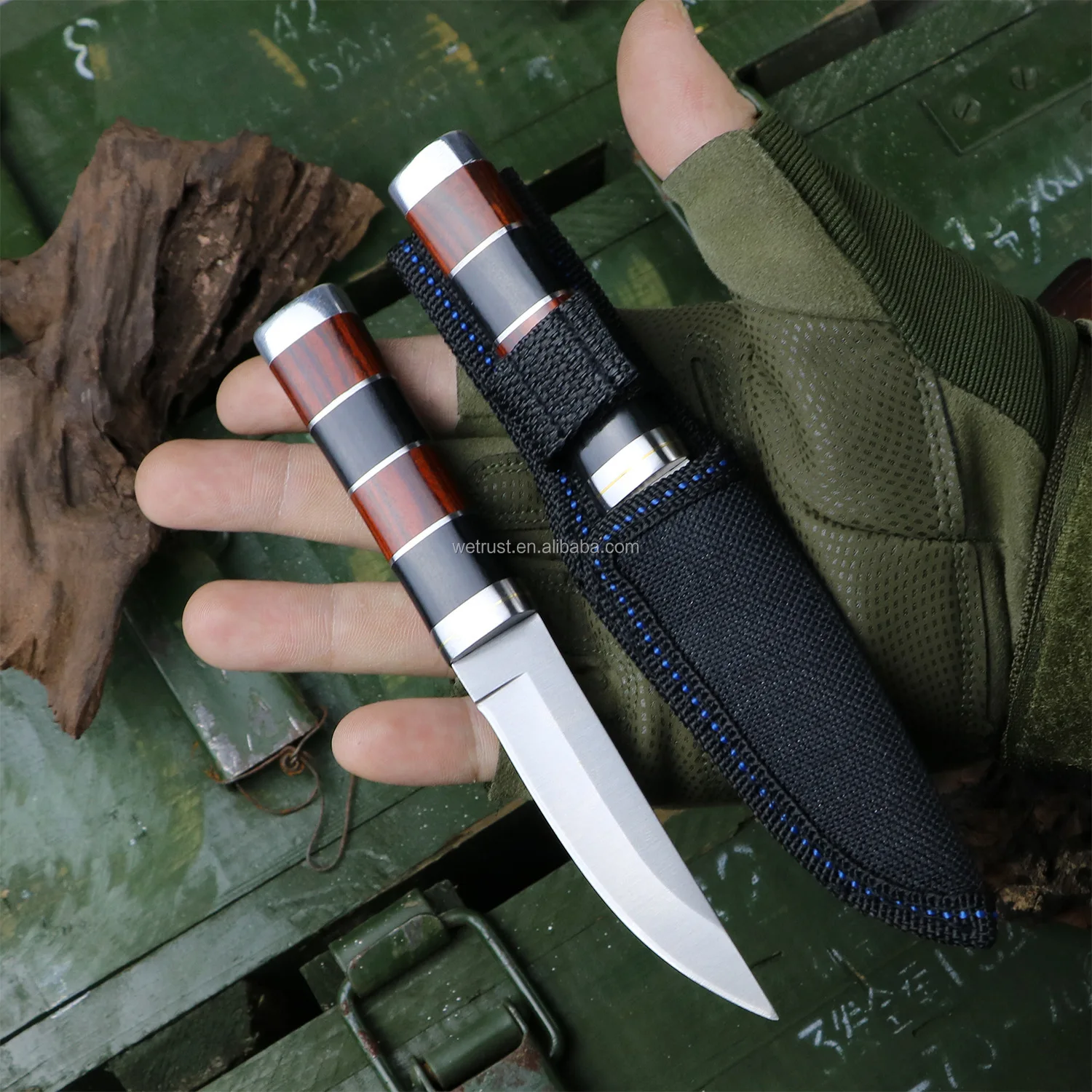 Pocket Fruit Fish Shape Knife With Wooden Handle Mini Fat Dolphin Knife ...