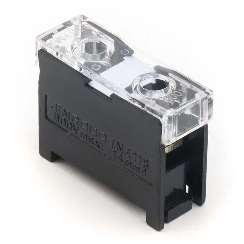 IN411BK Din导轨接线端子1P 60A 600V PC材料电线连接器IN411大电流接线端子带防尘罩| Alibaba.com
