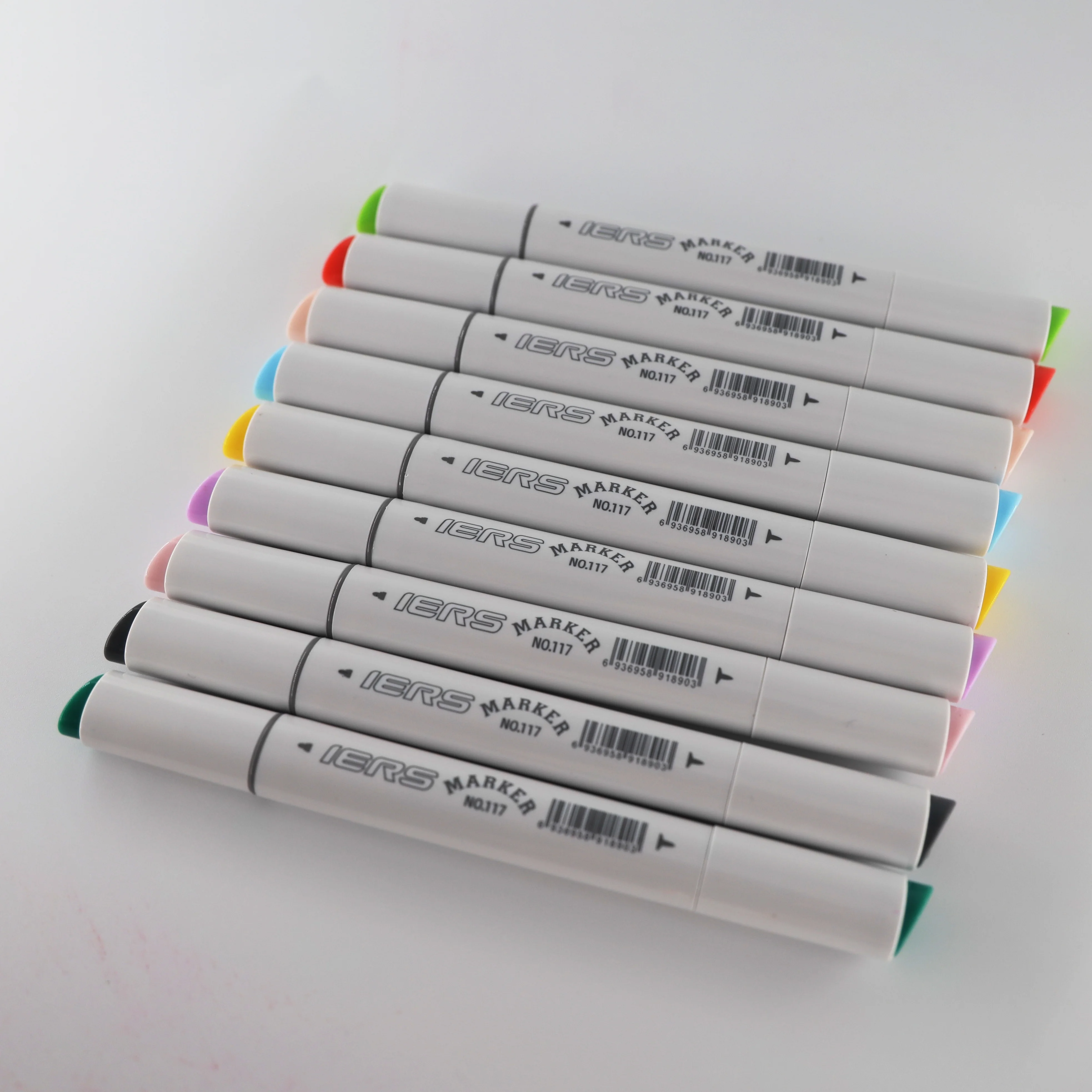 IERS Customized Logo 100 Colors Alcohol-Based Brush Markers Set for ...