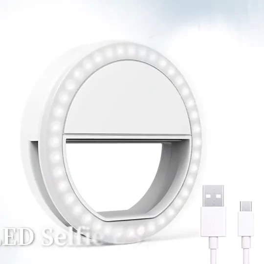 Hot Portable Rechargeable Selfie Ring Light Phone Battery Powered ...