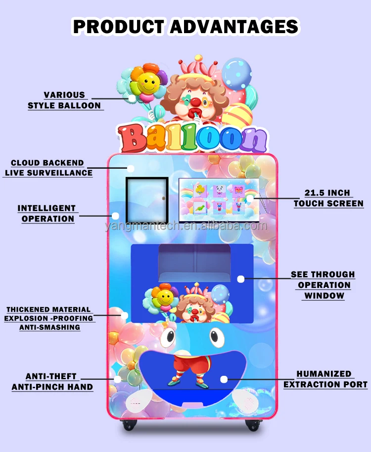 Customized Various Patterns Balloon Vending Machine for Malls Automatic ...