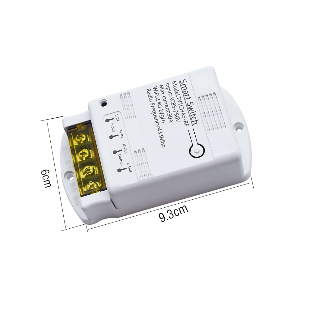 1ch Relay Module Tuya Wifi 433mhz Rf Remote Control Switch 220v 6600w ...