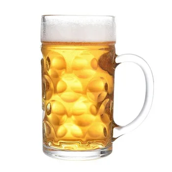 Custom Engraved Etched Decal Available 1.3 Liter Dimpled Glass Beer Mug ...
