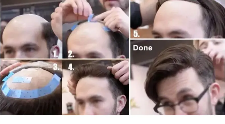 HD Male Hair Prosthesis Toupee Lace Front Indian Remy Hair Natural ...